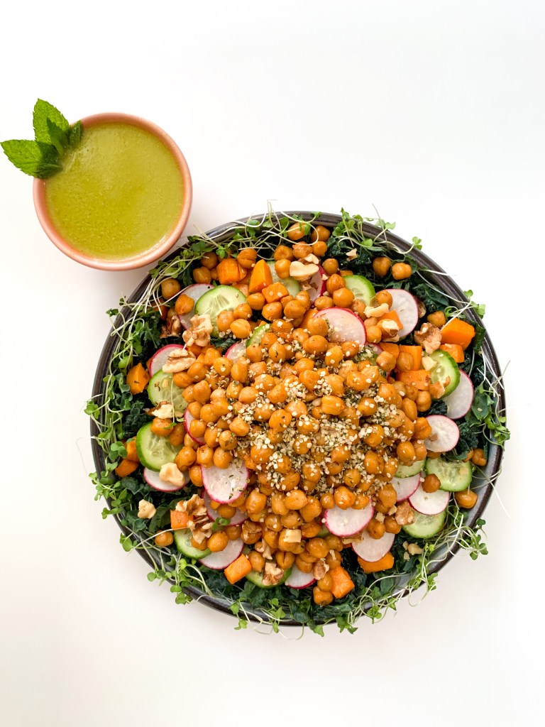 Roasted Chickpea & Lacinato Kale Salad with Mojito-Inspired Dressing ...